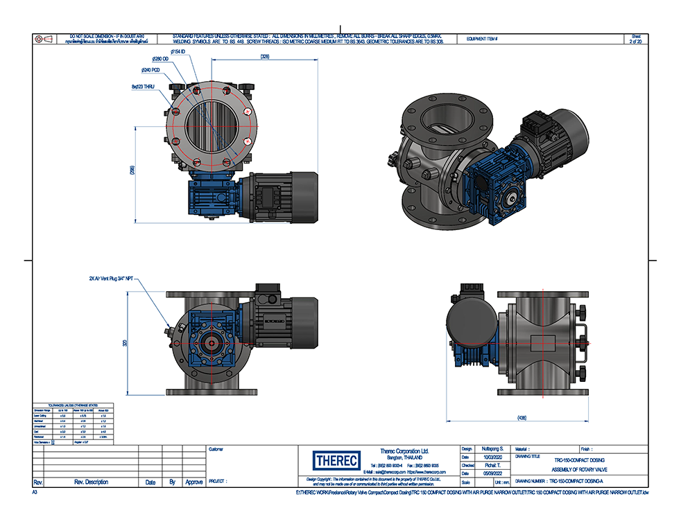 Rotary valve : TRC - CP DS Series : โรตารี่วาล์ว | THEREC CORPORATION ...