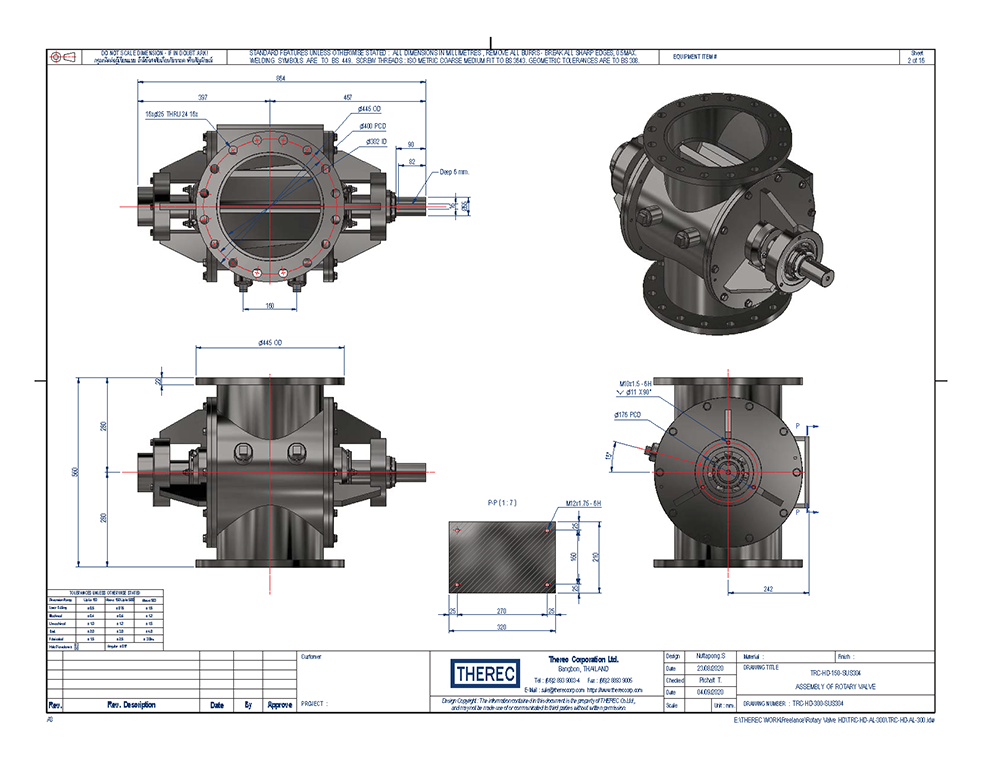 Rotary Valve : TRC - HD Series : โรตารี่วาล์ว | THEREC CORPORATION LTD ...